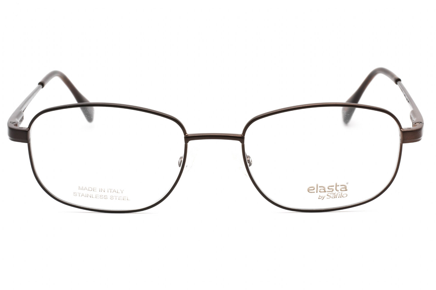 571232-Elasta-E-7252-Eyeglasses-Brown - Clear Lens